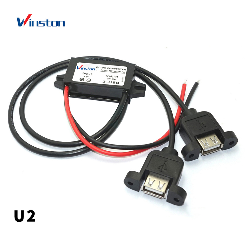 12V/24V to 5V 3A DC-DC Buck Converter w./ USB Power Supply Charger - Buy Buck Converter, USB ...