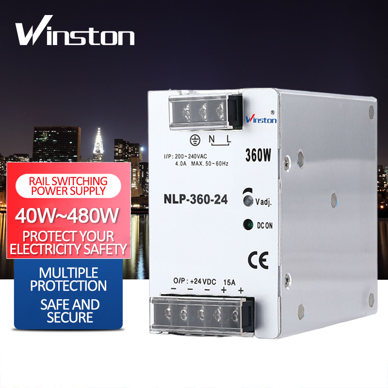 NLP-360 360W 24V 15A Intelligent Led DC SMPS - Buy smps power supply 24v, 24vdc din rail smps ...