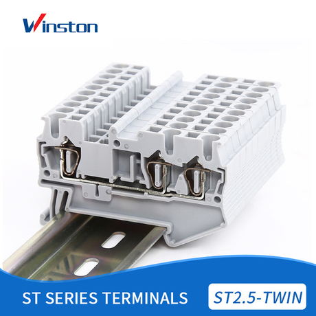 ST2.5 TWIN Factory Price Waterproof Din Rail Electrical Terminal Block ...